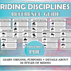Riding Discipline Printable Diagrams, Western and English Rider ...
