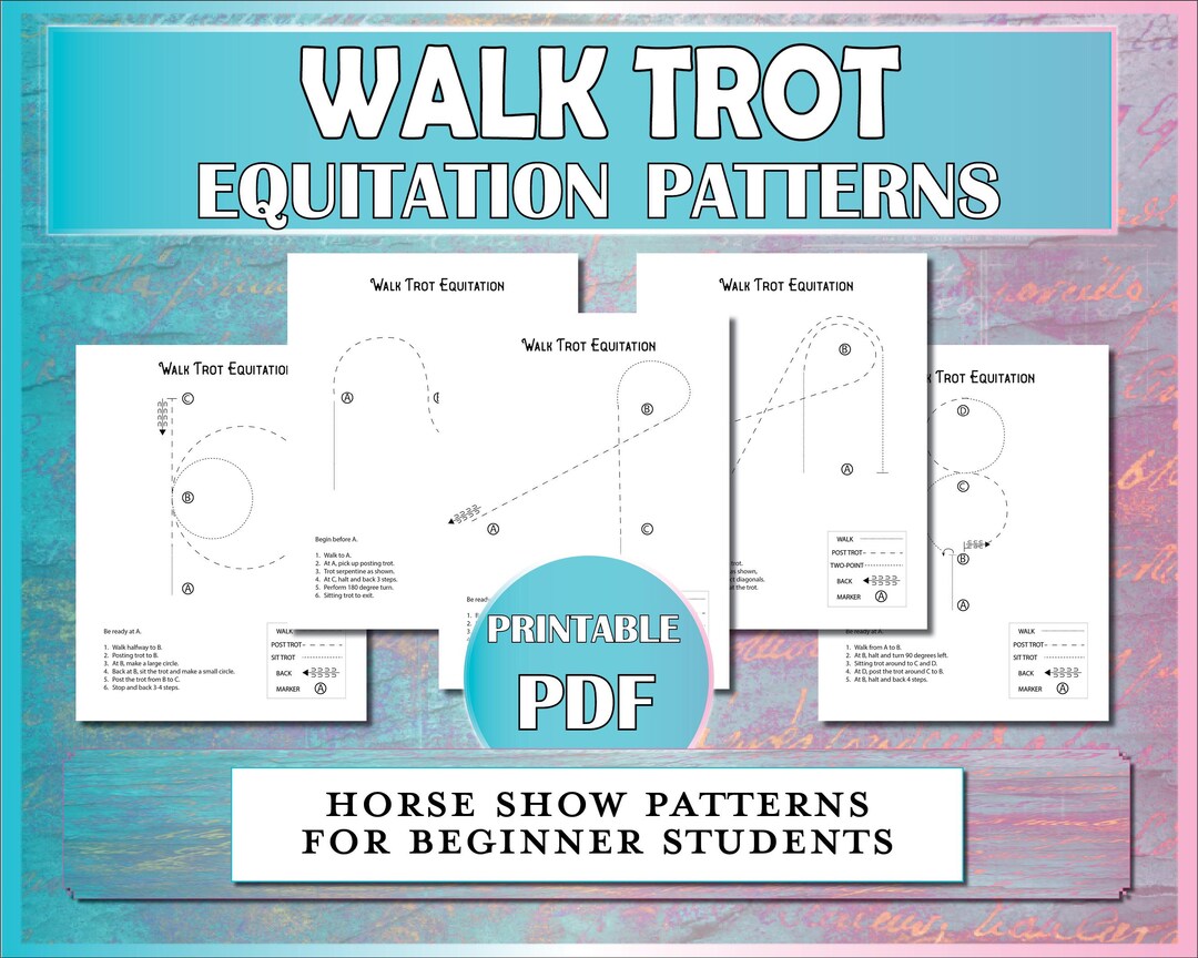Beginner Walk Trot Equitation Pattern Printables, Horse Show Pattern ...