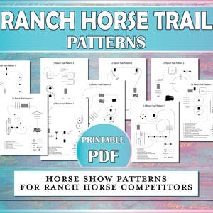Ranch Horse Trail Pattern Printable Bundle, Ranch Horse Pattern for ...