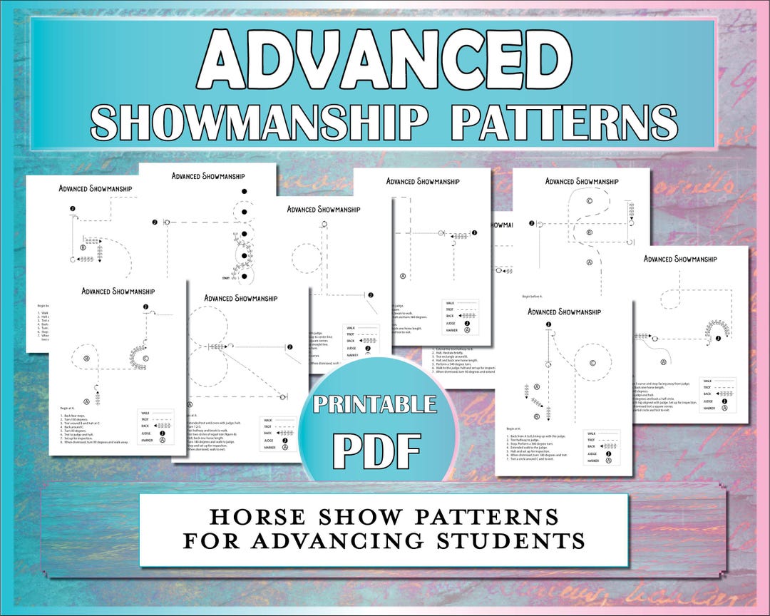 Advanced Showmanship Pattern Printables, Challenging Horse Show Pattern ...