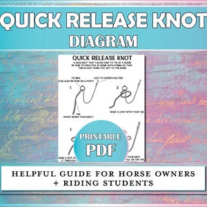 Quick Release Knot Printable Diagram, How to Tie A Horse Printable for ...