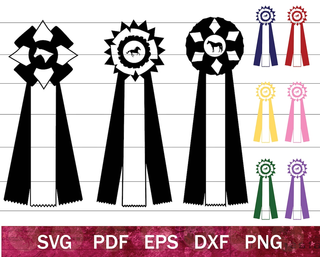 Horse Show Ribbons SVG for Cricut, Horse Show Clip Art, Competition ...