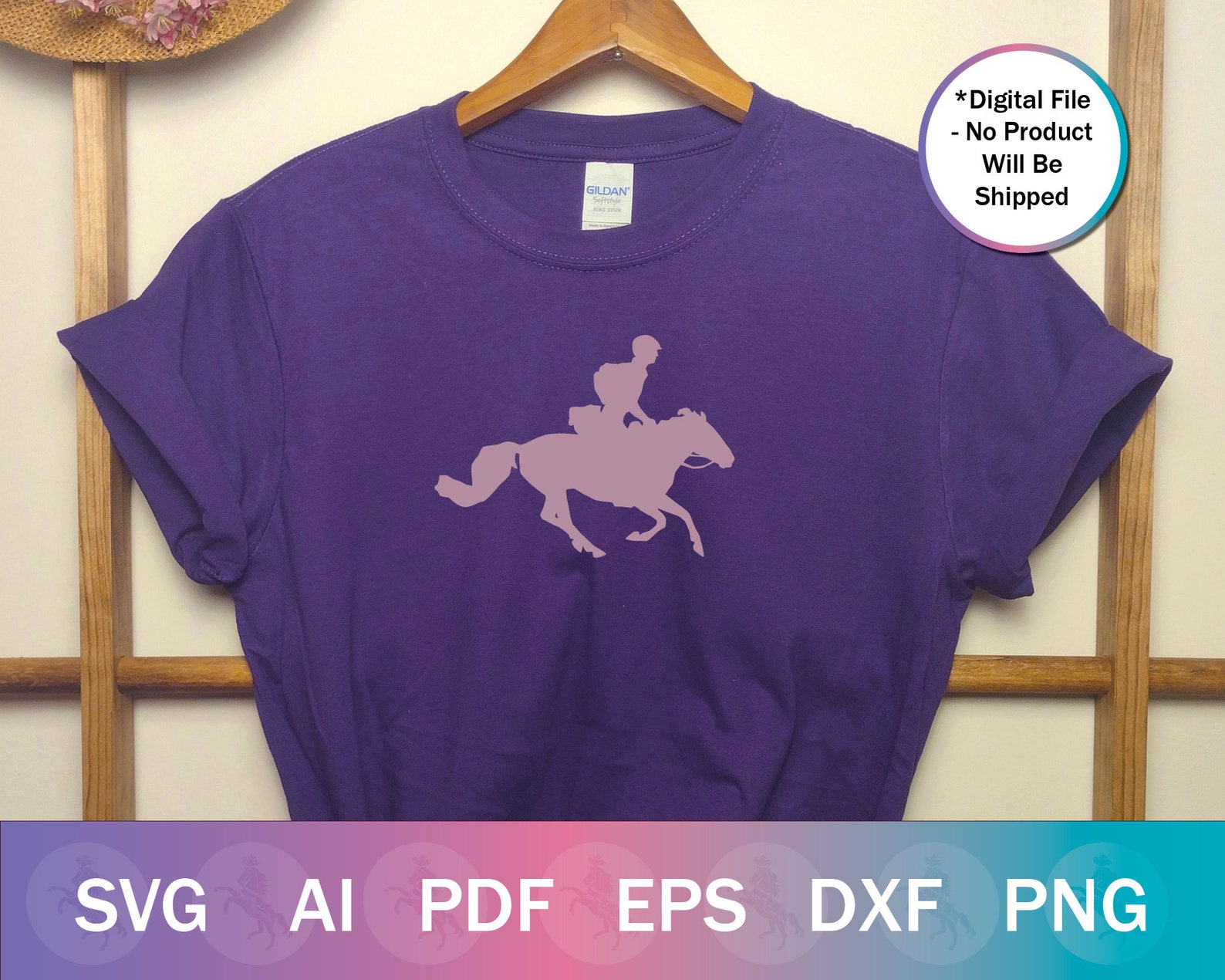 Trail Riding Horse & Rider SVG for Cricut, Horseback Trail Rider Clip ...