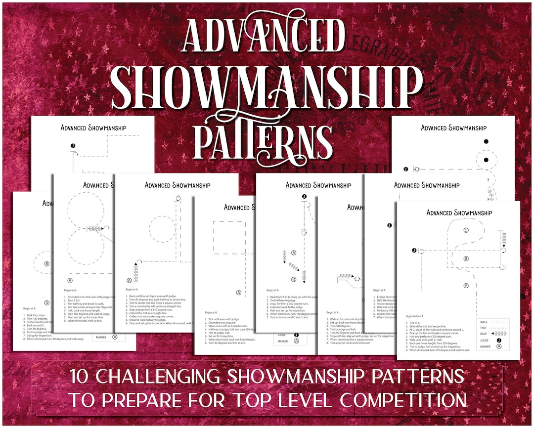 Advanced Showmanship Pattern Printables, Challenging Horse Show Pattern ...