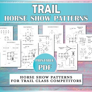 Horse Show Trail Pattern Printable Bundle, Trail Obstacle Pattern for ...