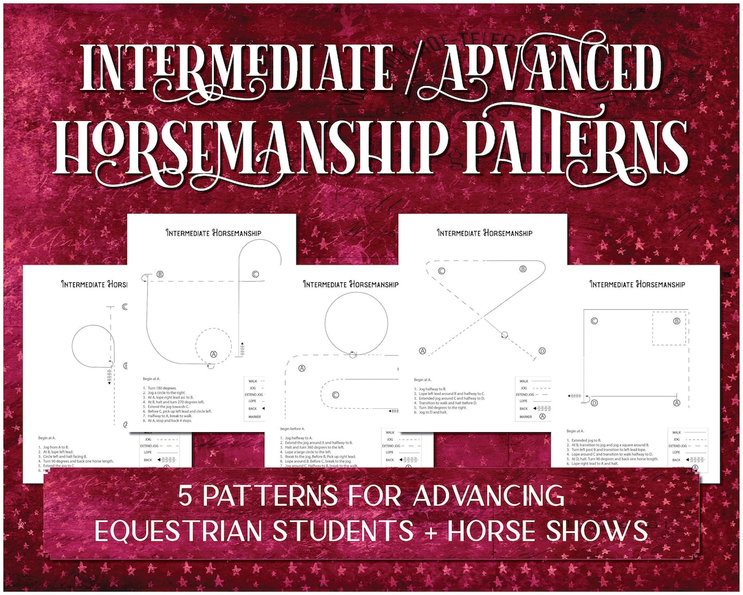 Intermediate Western Horsemanship Pattern Printable, Equitation Horse ...