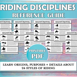 Riding Discipline Printable Diagrams, Western and English Rider ...