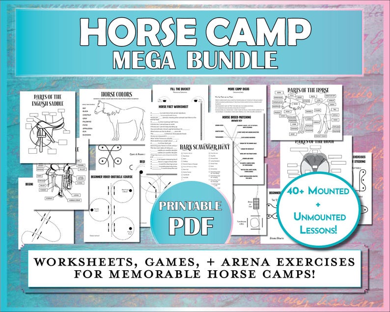 The Horse Camp MEGA Bundle - 40+ Equestrian Activities, Games ...