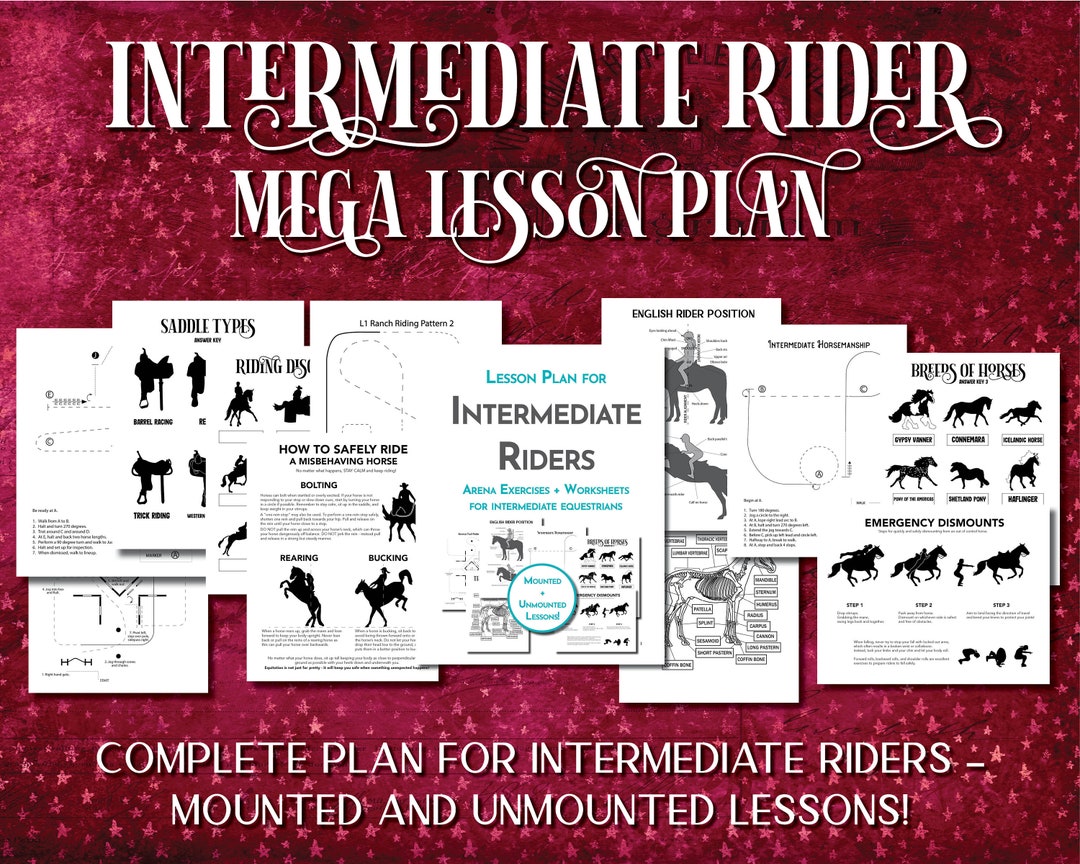 Intermediate Rider Lesson Plan MEGA Bundle Horseback Riding Exercises ...