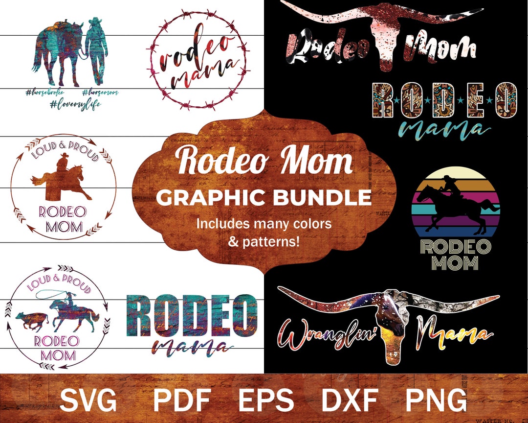 Rodeo Mom SVG Bundle, Rodeo Mama Clip Art, Rodeo Mom PNG for ...