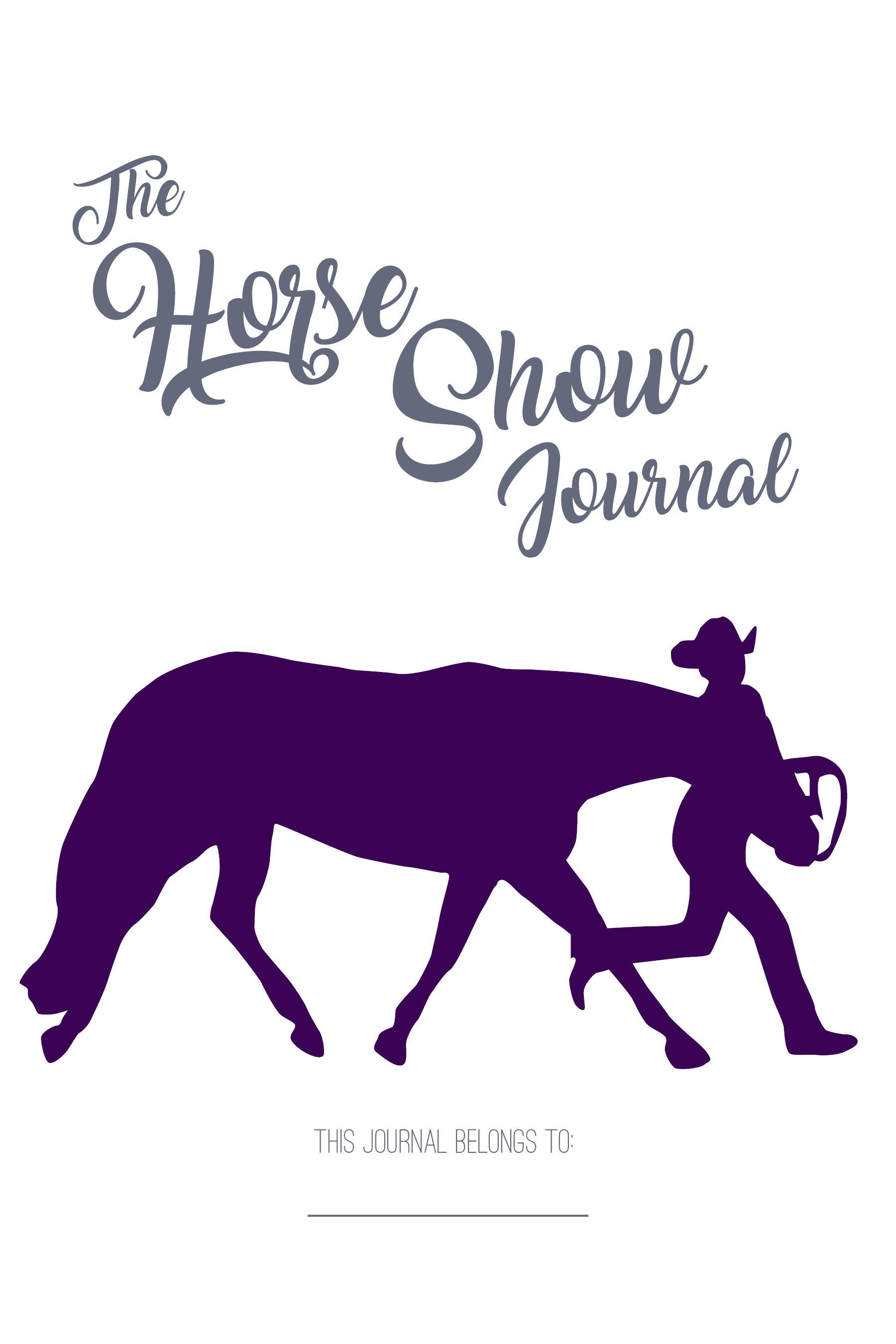 The Horse Show Journal Digital PDF, Horse Show Log Book, Horse Show ...