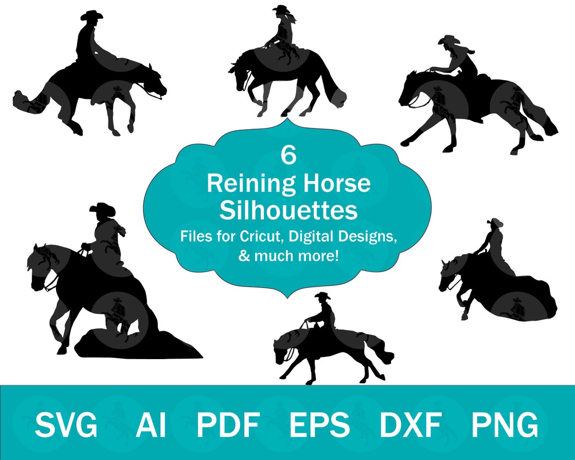 Reining Horse SVG for Cricut Reiner SVG Bundle Cowgirl SVG | Etsy UK