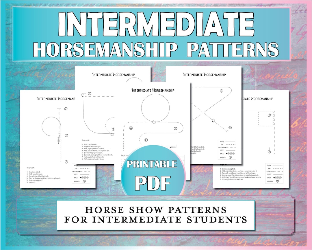 Intermediate Western Horsemanship Pattern Printable, Equitation Horse ...
