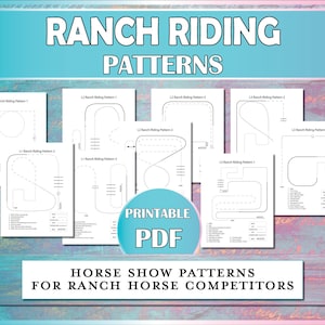 Ranch Riding Pattern Printable Bundle, Ranch Horse Pattern for Riding ...