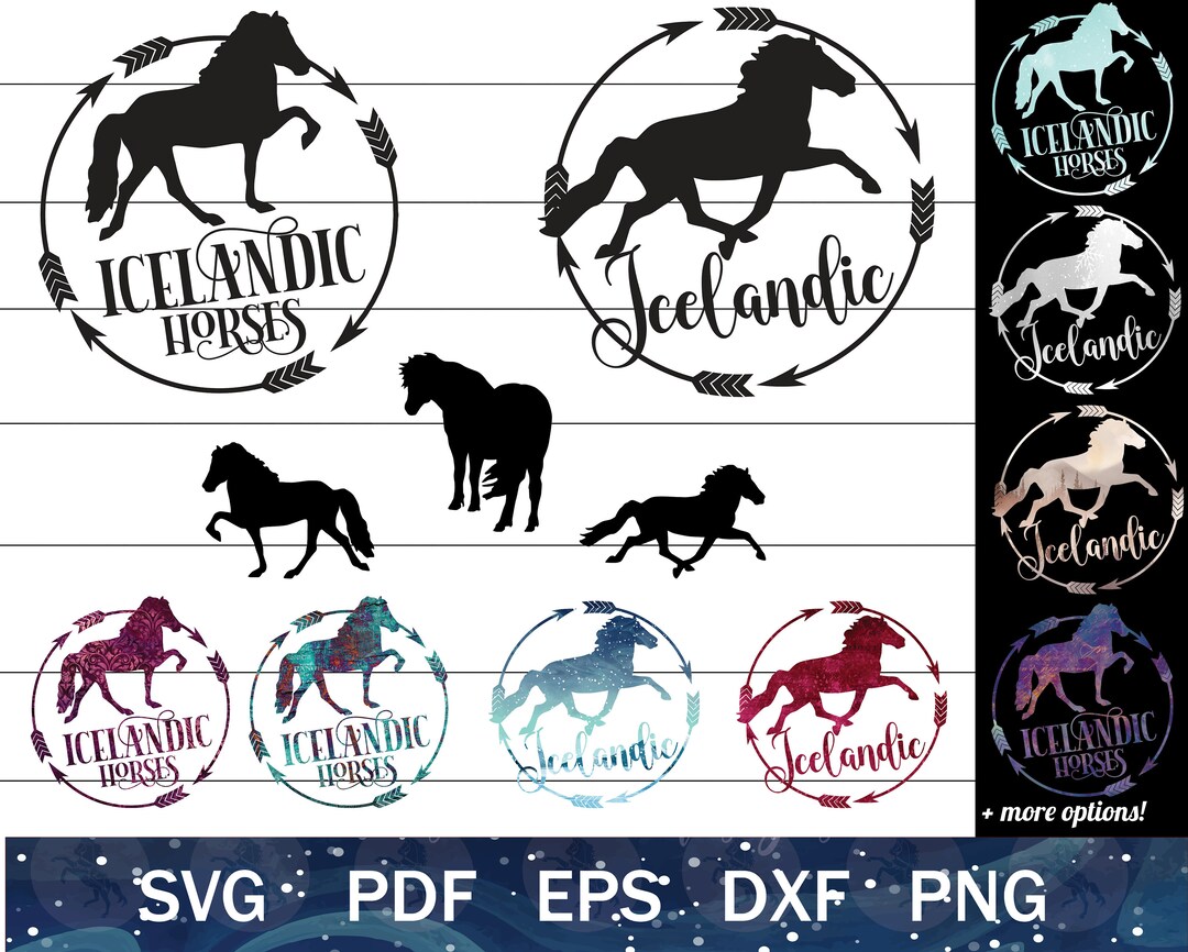 Icelandic Horse SVG Bundle, Icelandic Horse Clip Art, Icelandic Horse ...