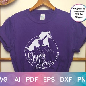 Gypsy Horse SVG PNG Bundle, Gypsy Vanner SVG, Draft Horse Svg, Gypsy ...