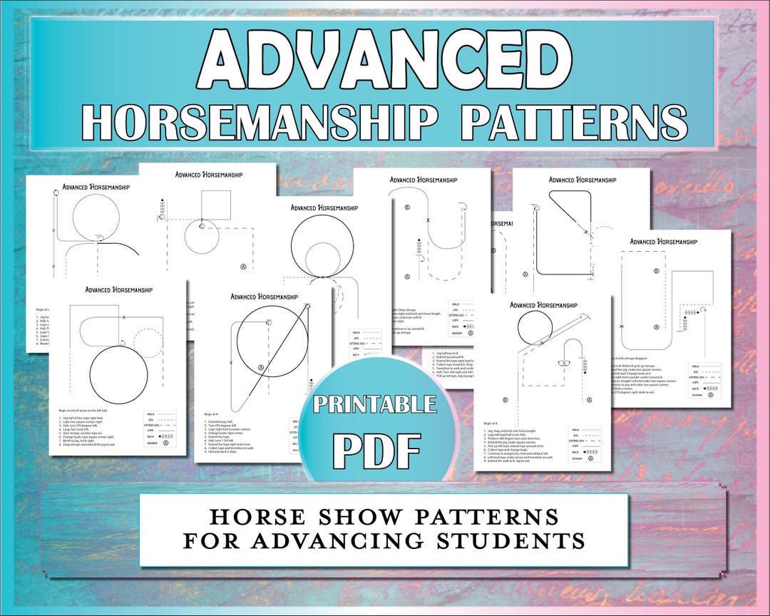 Advanced Western Horsemanship Pattern Printable, Equitation Horse Show ...