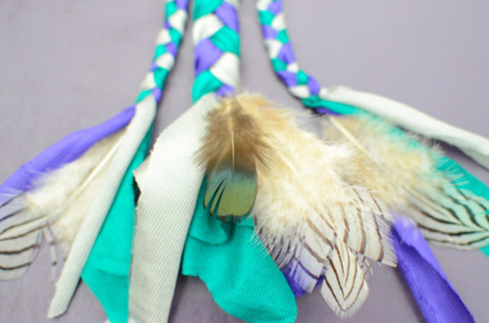 Braided Feather Running Braid Mane Clip in Accessory Mane - Etsy