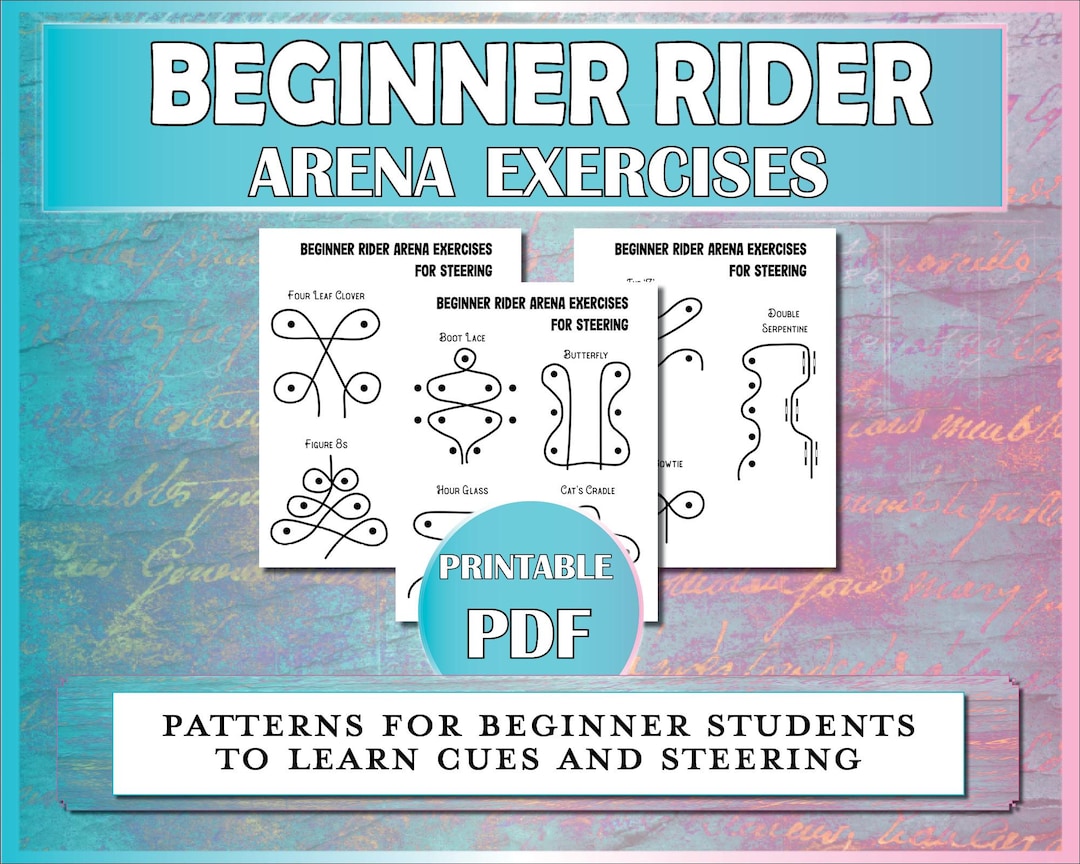 Beginner Rider Arena Exercises Printable Diagram, Equestrian Lesson ...