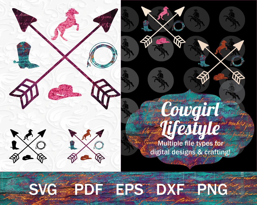 Cowgirl SVG Bundle, Rodeo Cut Files, Roper SVG, Western SVG, Cowgirl ...