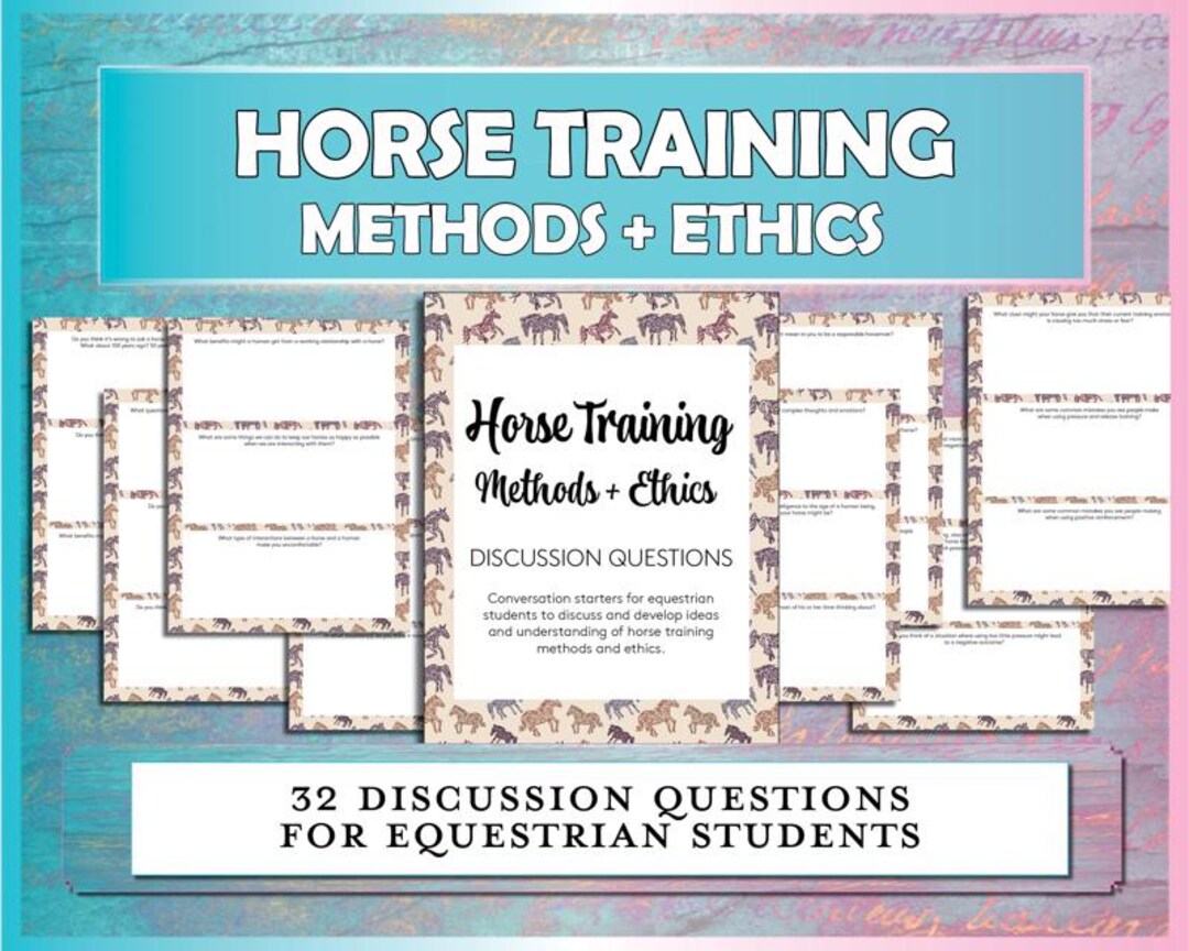Horse Training Methods + Ethics Discussion Questions: Equestrian ...