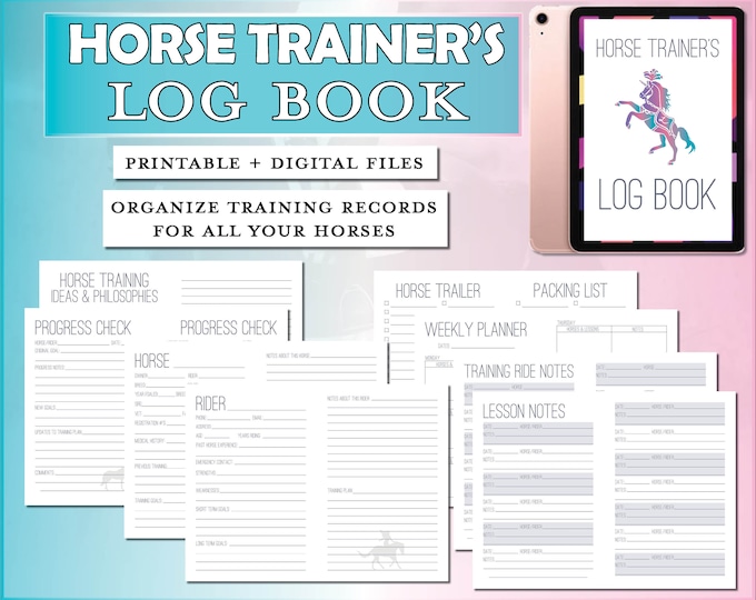 All Around Rider's Journal - Digital PDF - Horse Show Book - Western ...