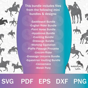 The Mega English Horse SVG Bundle - 50+ Silhouettes of Horses & Riders ...
