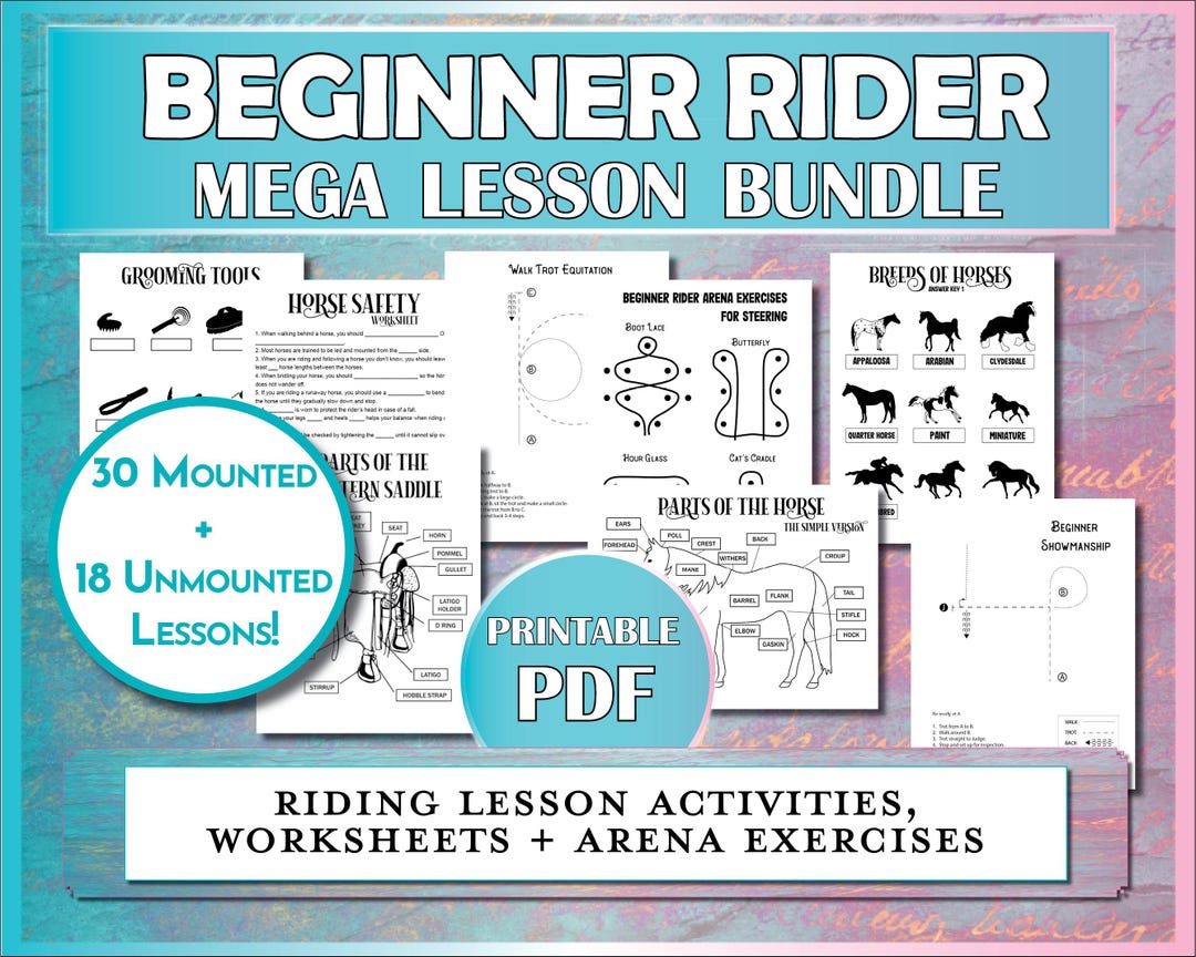 Beginner Rider Lesson MEGA Bundle - 45+ Horseback Riding Exercises ...