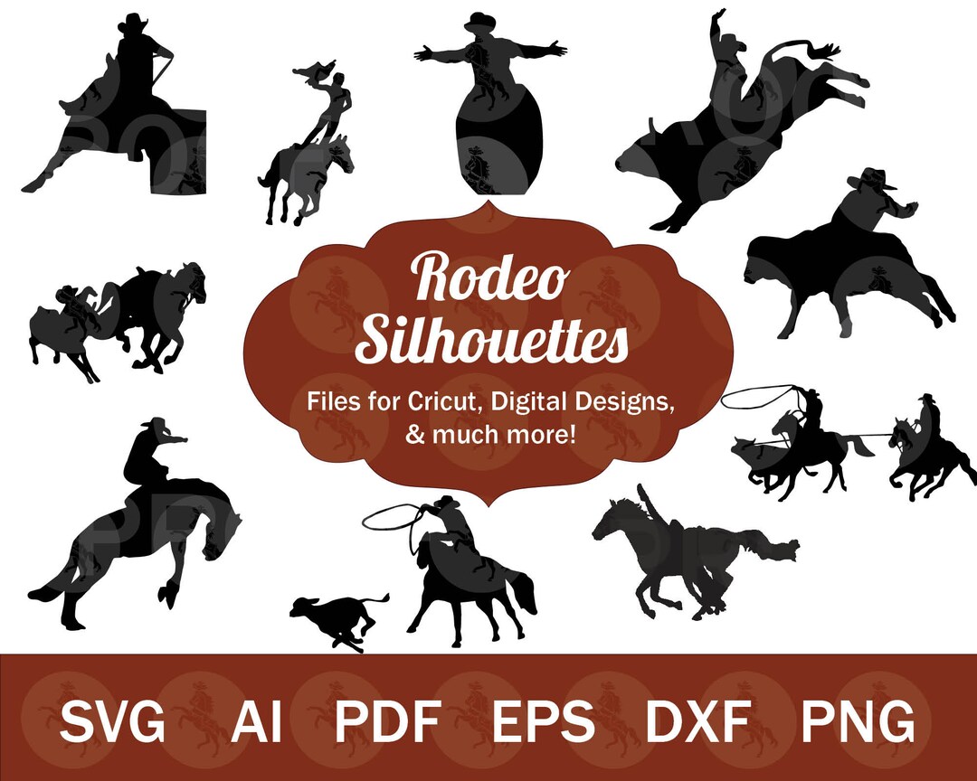 Rodeo SVG for Cricut, Rodeo Silhouette Files, Roper SVG, Rodeo Clown ...