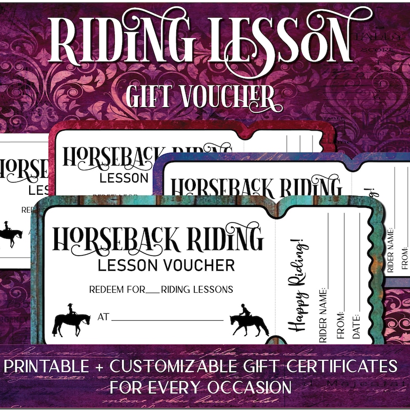 Printable Equestrian Certificate Templates - Etsy