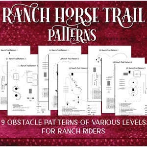 Ranch Horse Trail Pattern Printable Bundle, Ranch Horse Pattern for ...