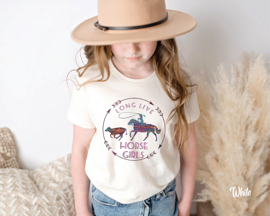 KIDS Horse Girl Shirt | Youth Roping Horse T-shirt, Young Cowgirl Gift ...