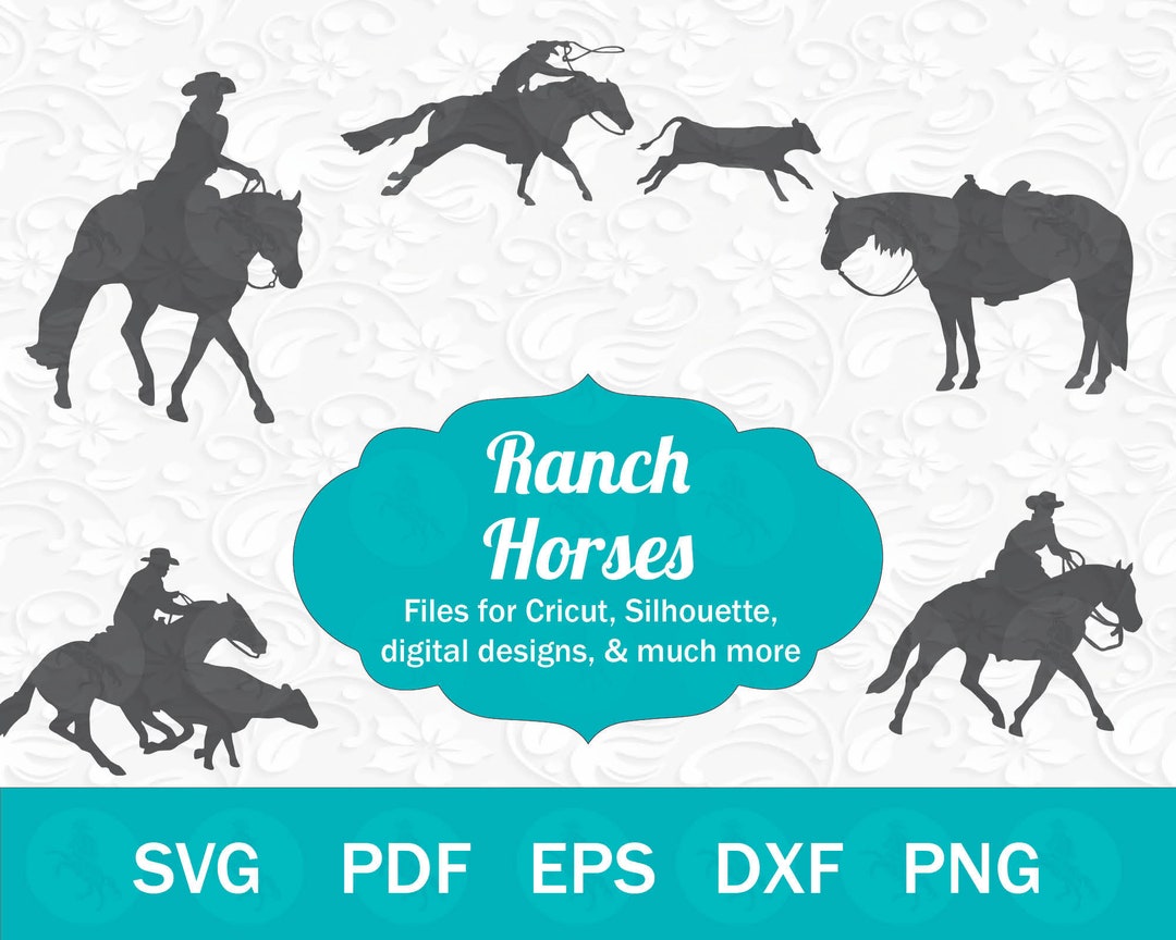 Ranch Horse SVG Bundle, Western Svg Silhouettes, Western Horse SVG ...