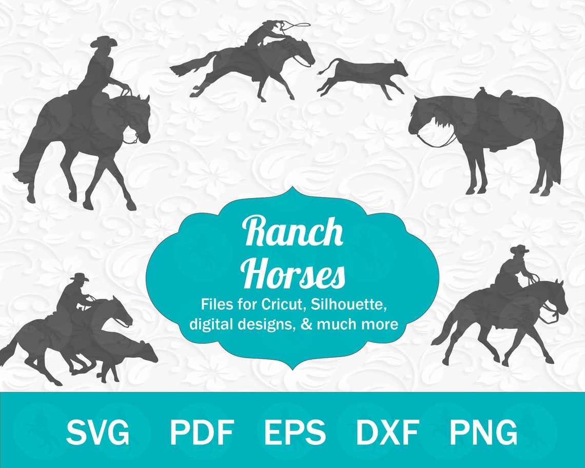 Ranch Horse SVG Bundle Western Svg Silhouettes Western Horse - Etsy