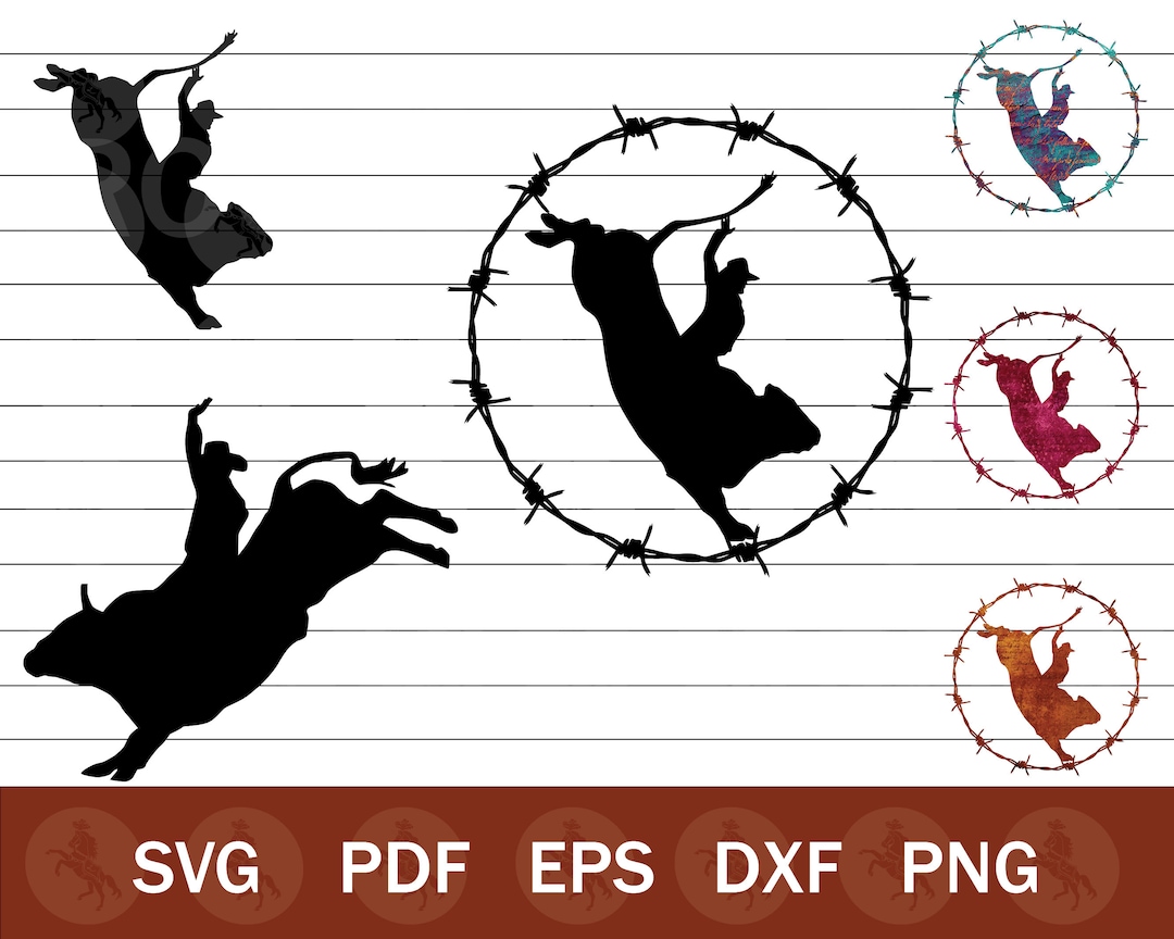 Bull Rider SVG Bundle, Rodeo Cut Files, Rodeo SVG, Bull Riding SVG ...