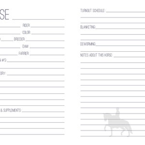 The Barn Manager's Log Book - Digital/pdf - Horse Planner - Tracking ...