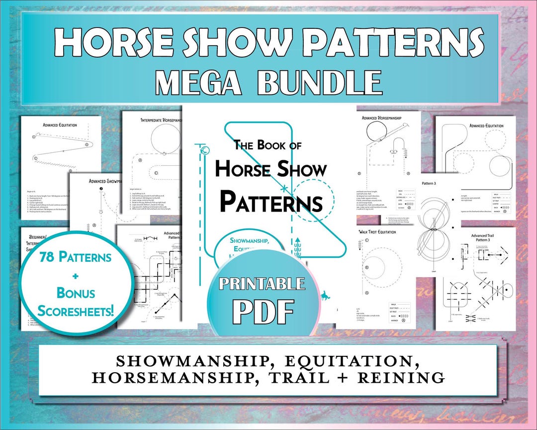 Horse Show Pattern Printable MEGA Bundle: Showmanship, Equitation ...