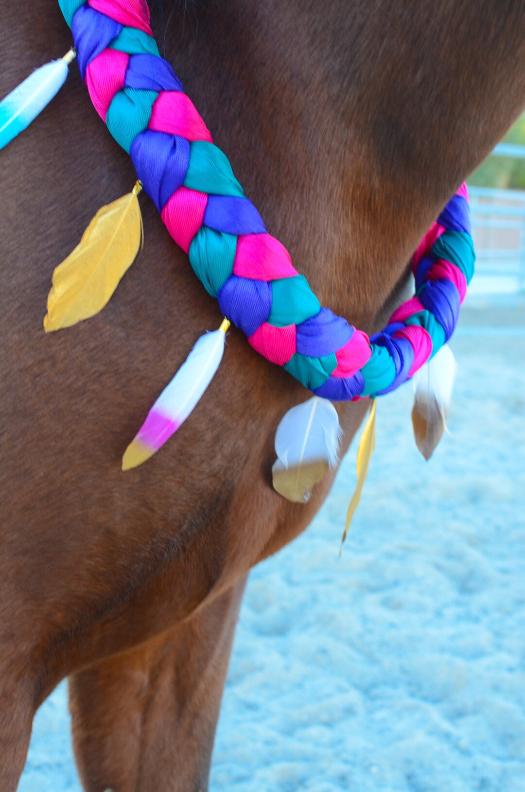 Feather Neck Wreath for Horses and Ponies *custom* - Braided Fabric ...