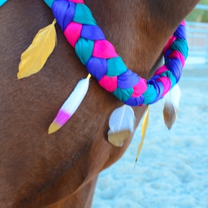 Feather Neck Wreath for Horses and Ponies *custom* - Braided Fabric ...