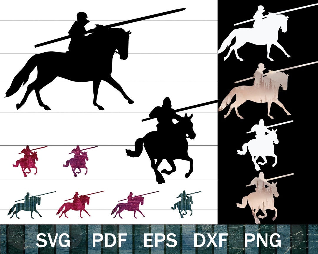 Jousting Horse SVG Bundle, Jouster SVG, Jousting PNG Sublimation ...