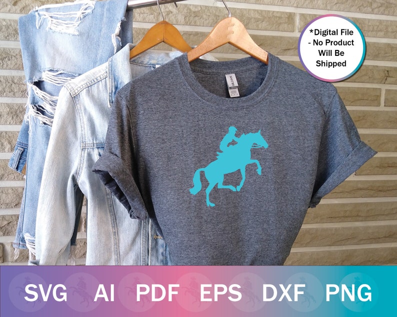 Trail Riding Horse & Rider SVG for Cricut, Horseback Trail Rider Clip ...