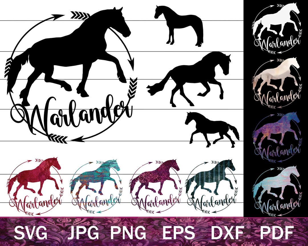 Warlander Horse SVG Bundle, Warlander Horse Clip Art, Horse Silhouettes ...