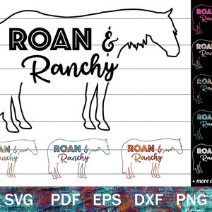 Roan & Ranchy Ranch Horse SVG Bundle, Western Svg Silhouettes, Western ...