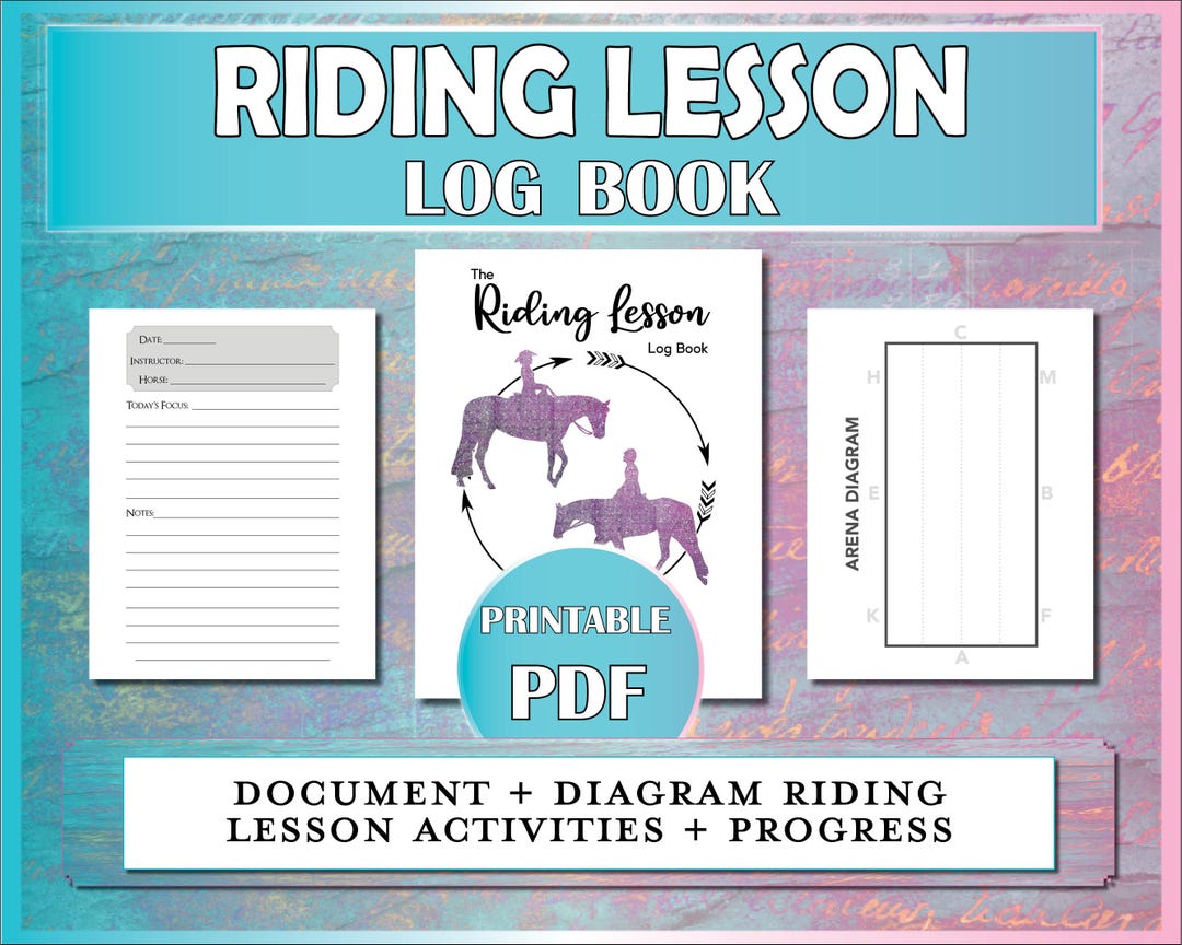 Riding Lesson Log Book | Equestrian Journal for Horseback Riding ...