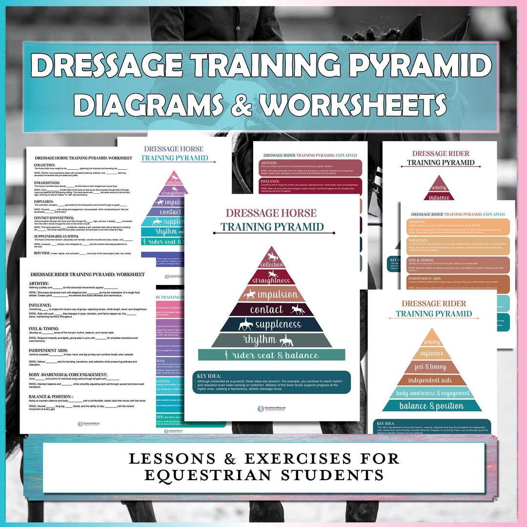 Dressage Training Scale Printable Bundle | Horse Training Diagrams and ...