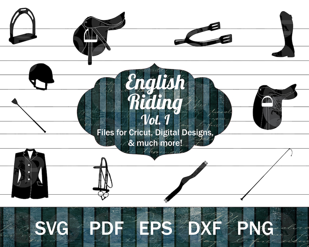English Riding SVG Bundle, English Saddle SVG, Dressage Saddle SVG ...