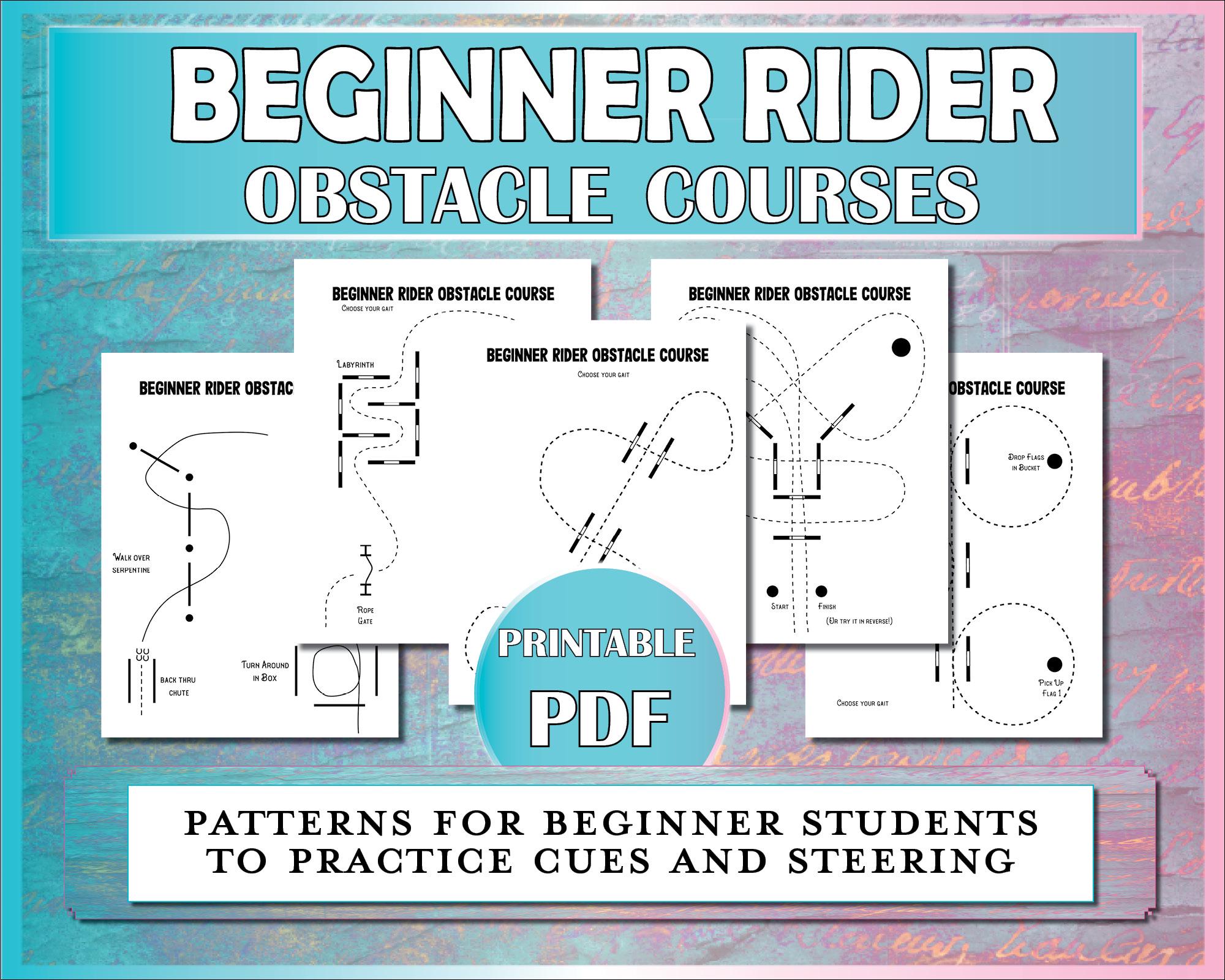 Beginner Rider Exercises Printable Diagram, Ground Pole Obstacle ...