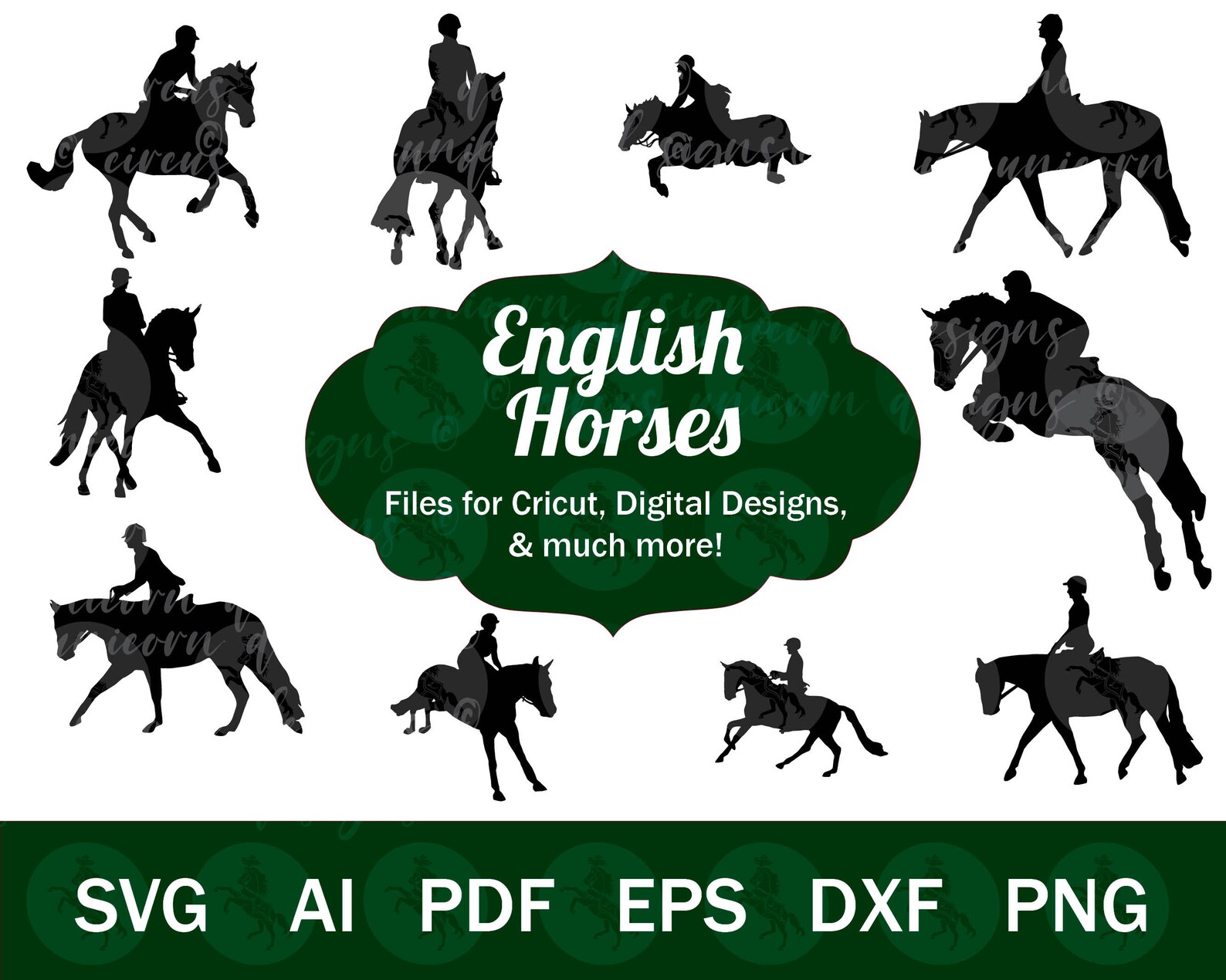 English Horse & Rider SVG for Cricut / Eventing Vector Files / - Etsy