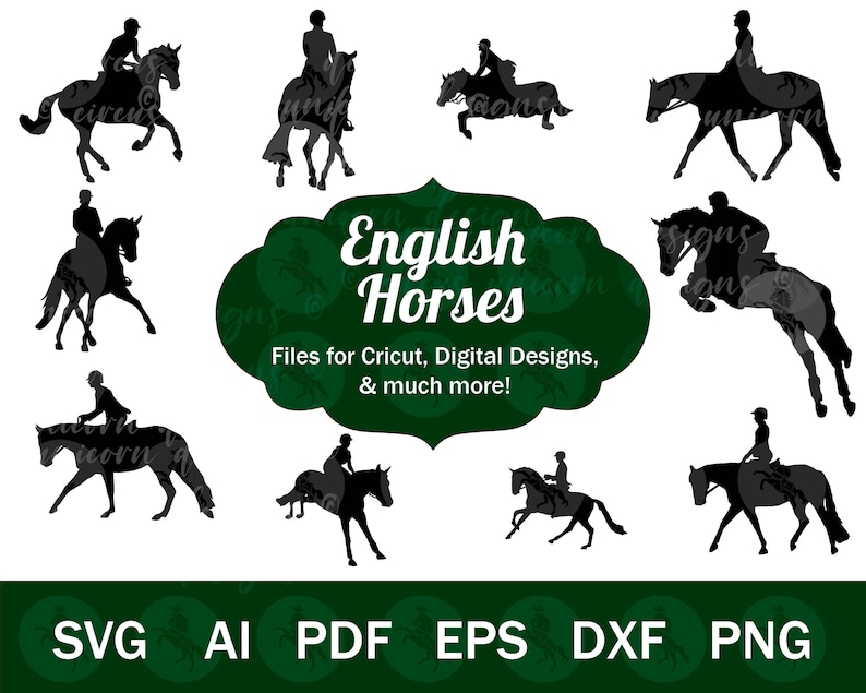 English Horse & Rider SVG for Cricut / Eventing Vector Files / - Etsy