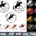 The Mega English Horse SVG Bundle 50 Silhouettes of Horses & Riders ...